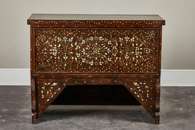 20th Century Syrian Mother of Pearl Inlaid Wedding Chest at 1stDibs