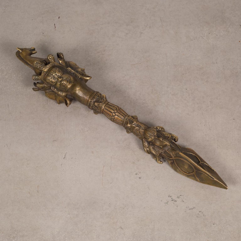 20th Century Tibetan Brass Phurba Dagger For Sale at 1stDibs | phurba ...
