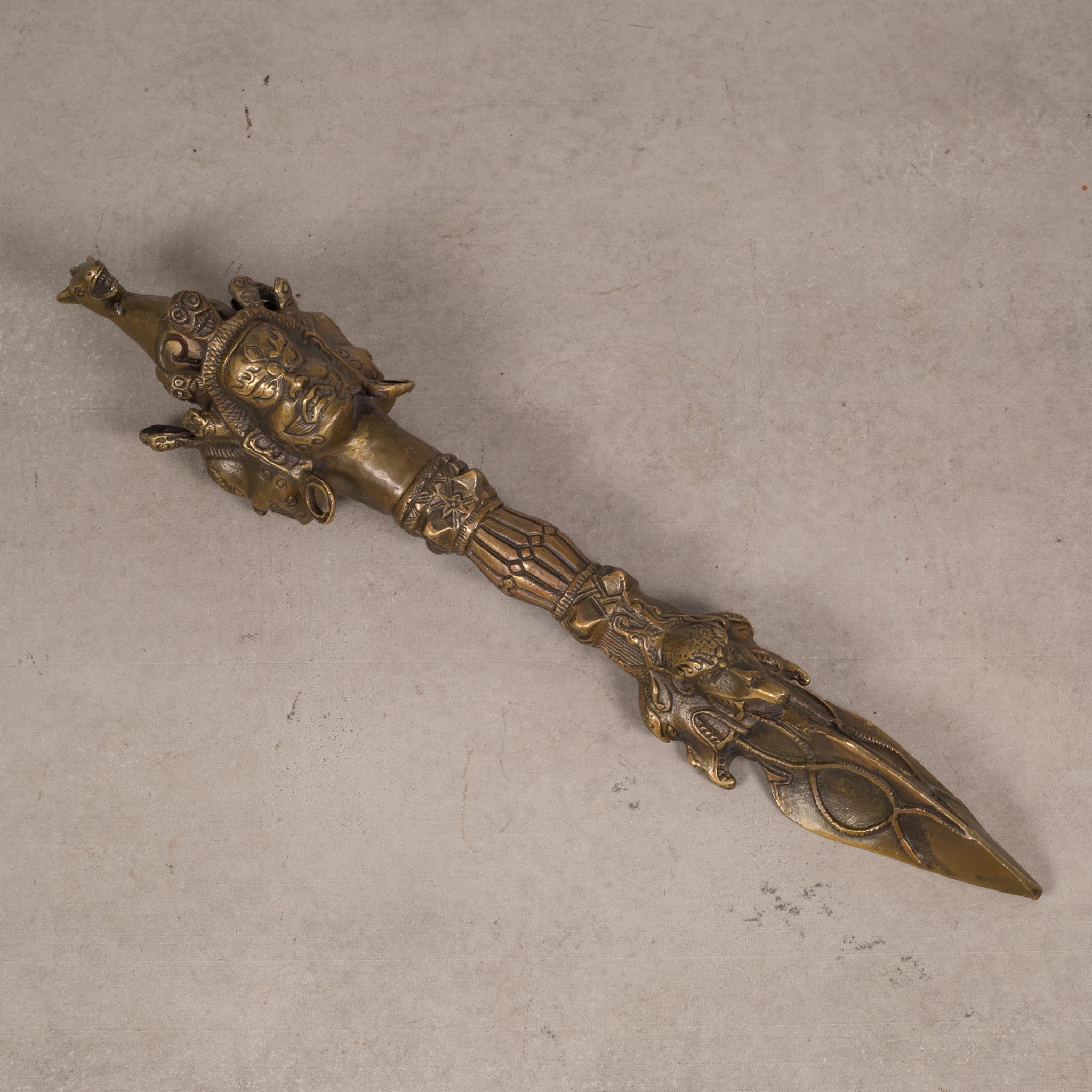20th Century Tibetan Brass Phurba Dagger For Sale at 1stDibs | phurba ...