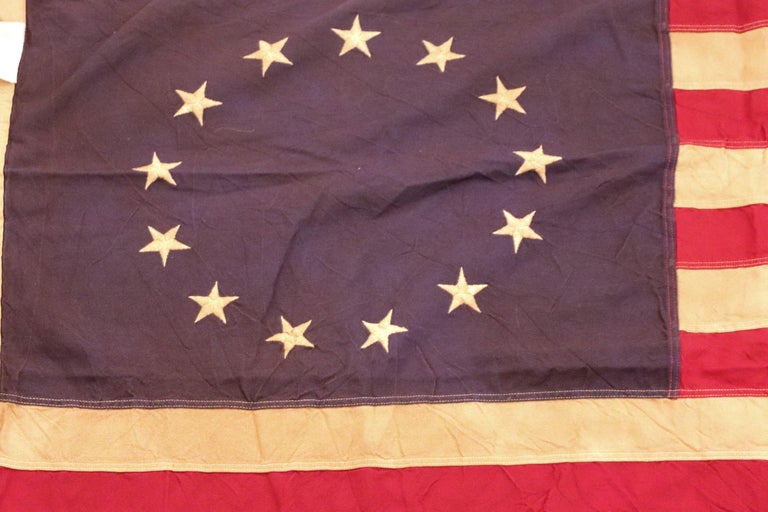 20th C. U.S American Flag 13 State with Betsy Ross Design For Sale at ...