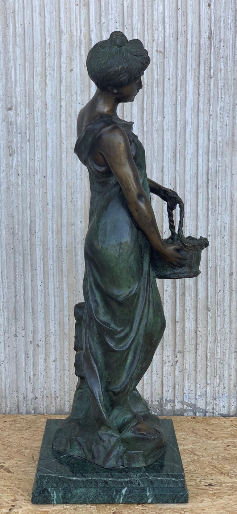 20th Century Cast Bronze Statue of a Nymph Signed by Ferdinando de Luca ...