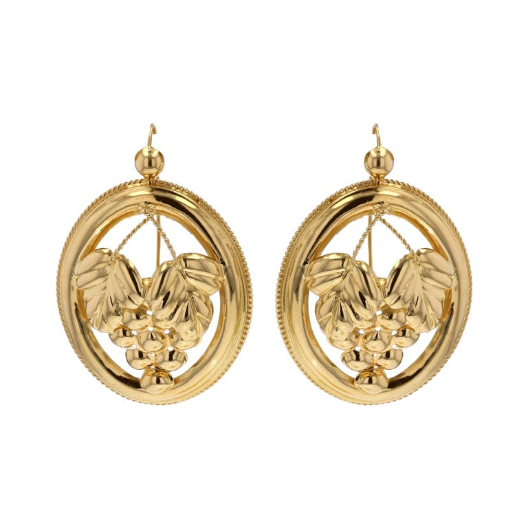 20th Century 18 Karat Yellow Gold Creoles Earrings For Sale at 1stDibs
