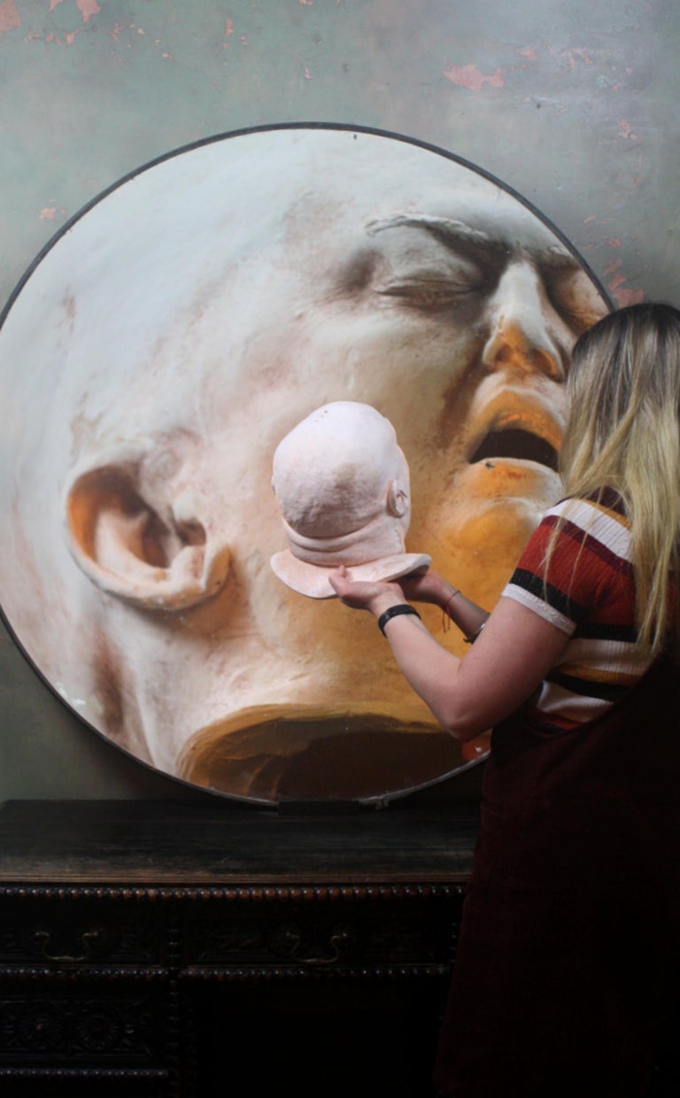 20th Century 1918 Huge Parabolic Concave Mirror Lighthouse Mirror ...