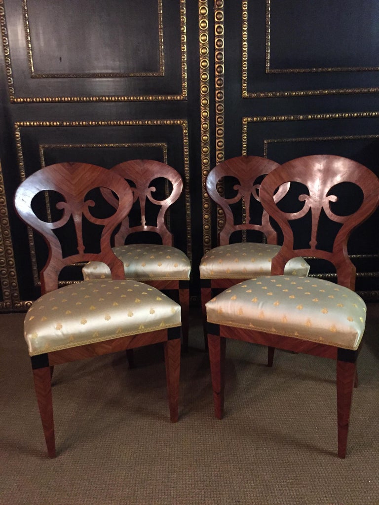 20th Century 4 Vienna Biedermeier Chairs after antique Josef Danhauser ...