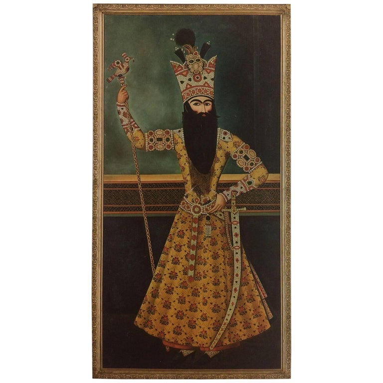 20th Century, a Qajar Portrait Depicting Fath-Ali Shah at 1stDibs
