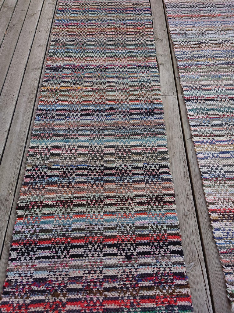 20th Century, a Set of Four Hand Woven Swedish Rag Rugs For Sale at 1stDibs