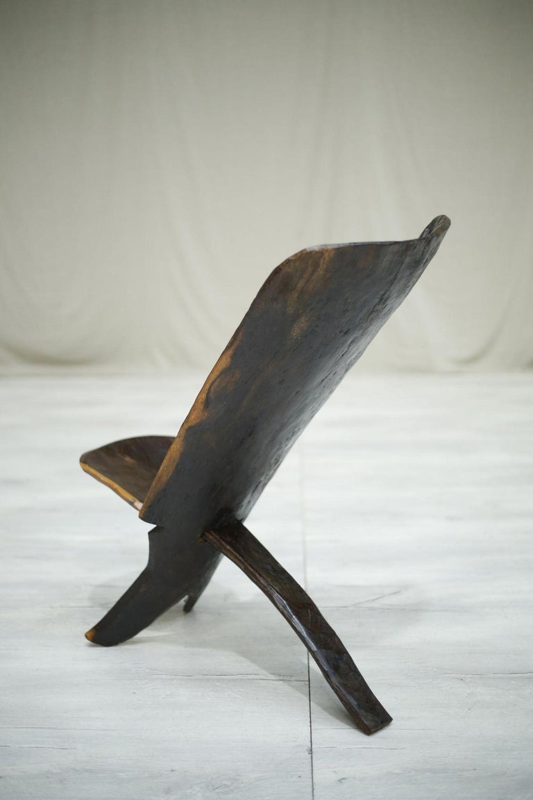 20th Century, African Hardwood Tribal Chair at 1stDibs
