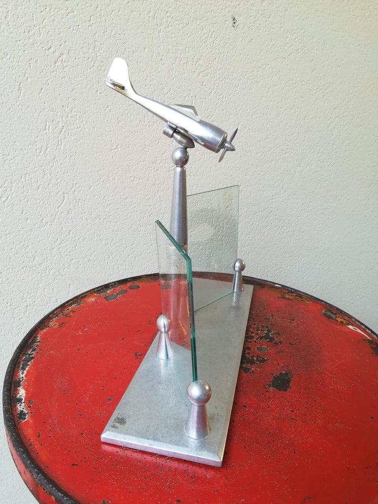 20th Century Airplane Double Photo Frame Aluminum, 1940s at 1stDibs