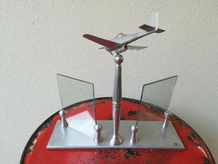 20th Century Airplane Double Photo Frame Aluminum, 1940s at 1stDibs
