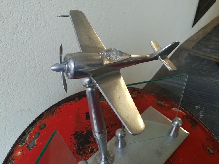 20th Century Airplane Double Photo Frame Aluminum, 1940s at 1stDibs