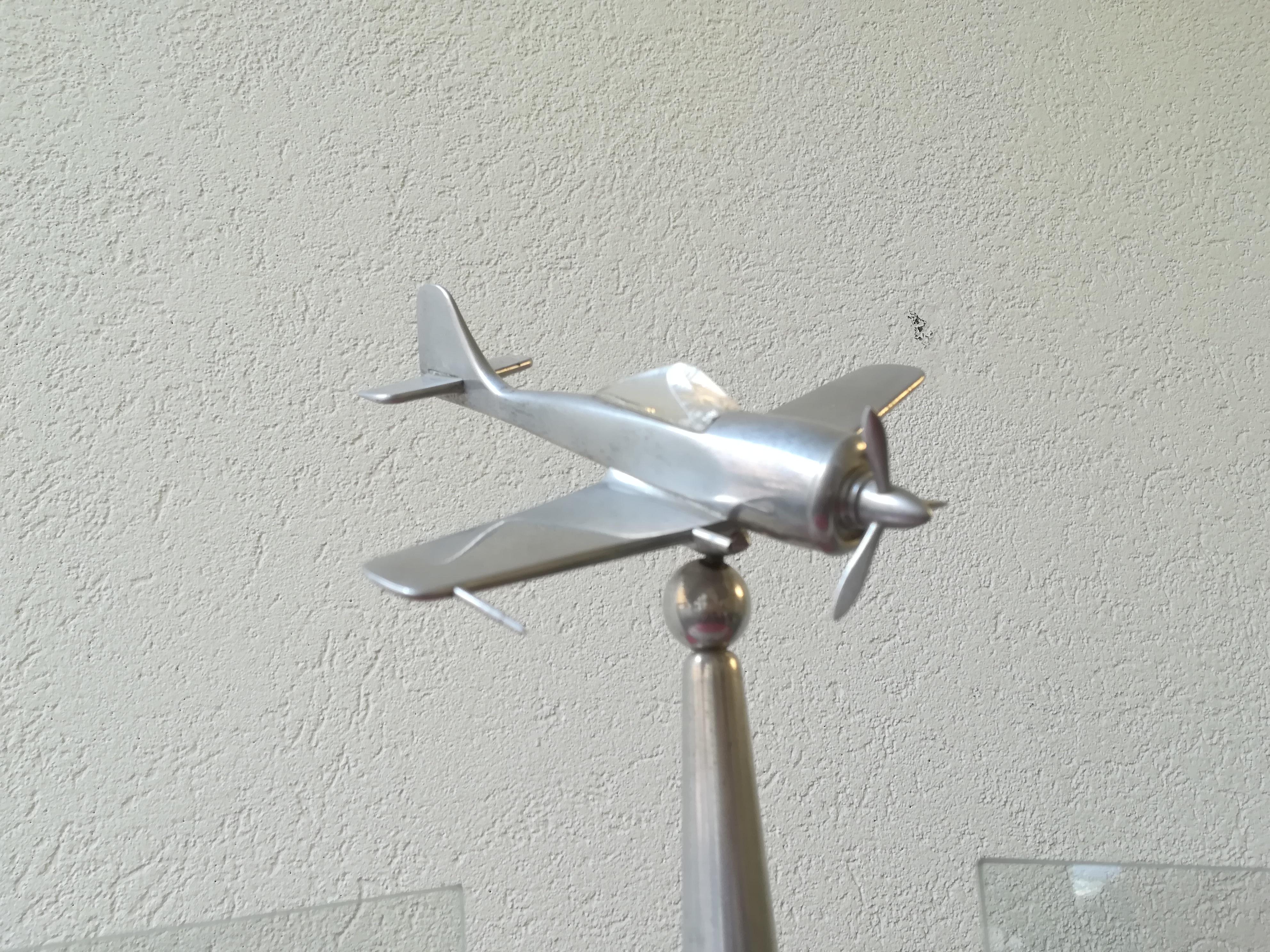 20th Century Airplane Double Photo Frame Aluminum, 1940s at 1stDibs