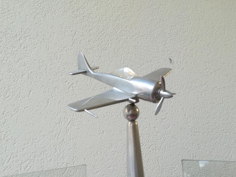 20th Century Airplane Double Photo Frame Aluminum, 1940s at 1stDibs