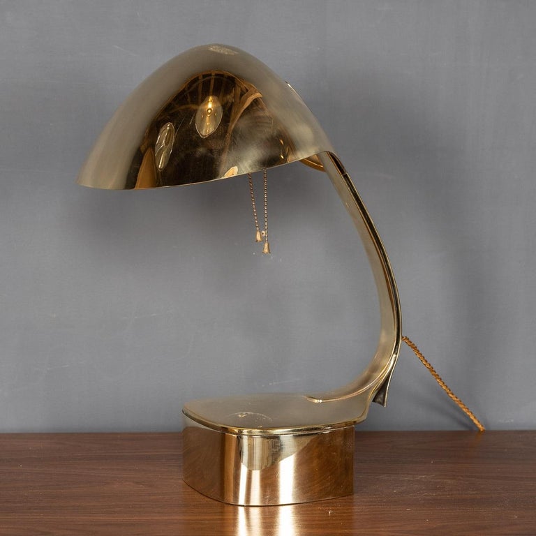 20th Century American Art Deco Brass Table Lamp, c.1930 at 1stDibs