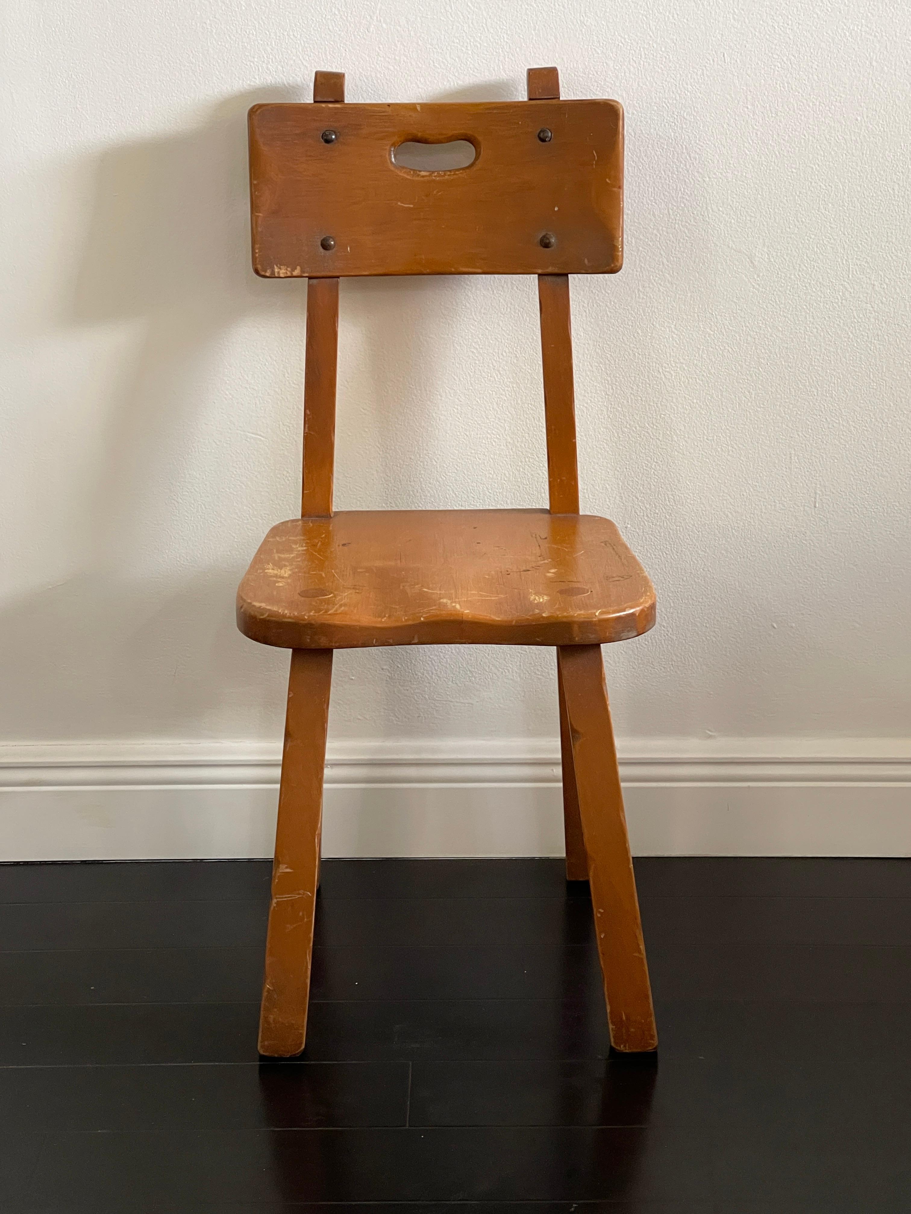 20th Century American Colonial Wood Chair For Sale at 1stDibs ...