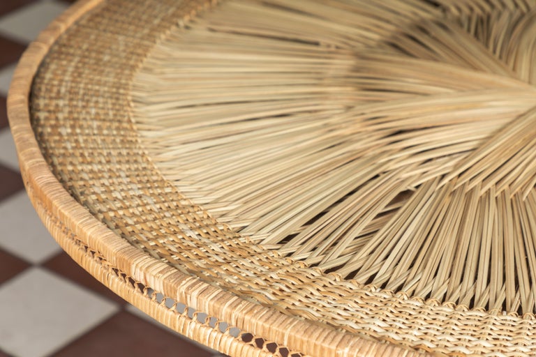 20th Century American Rattan Dining Table with 4 Chairs at 1stDibs