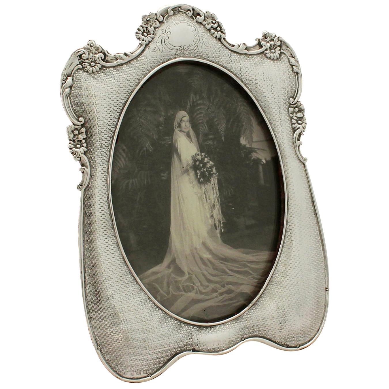 20th Century Antique Sterling Silver Photograph Frame For Sale at 1stDibs