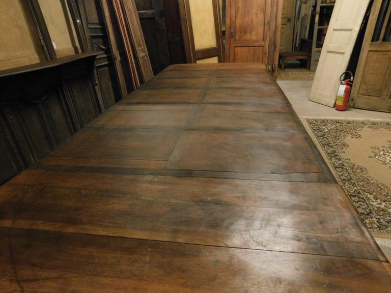 20th Century Antique Extendable Table with Small Wheels at 1stDibs