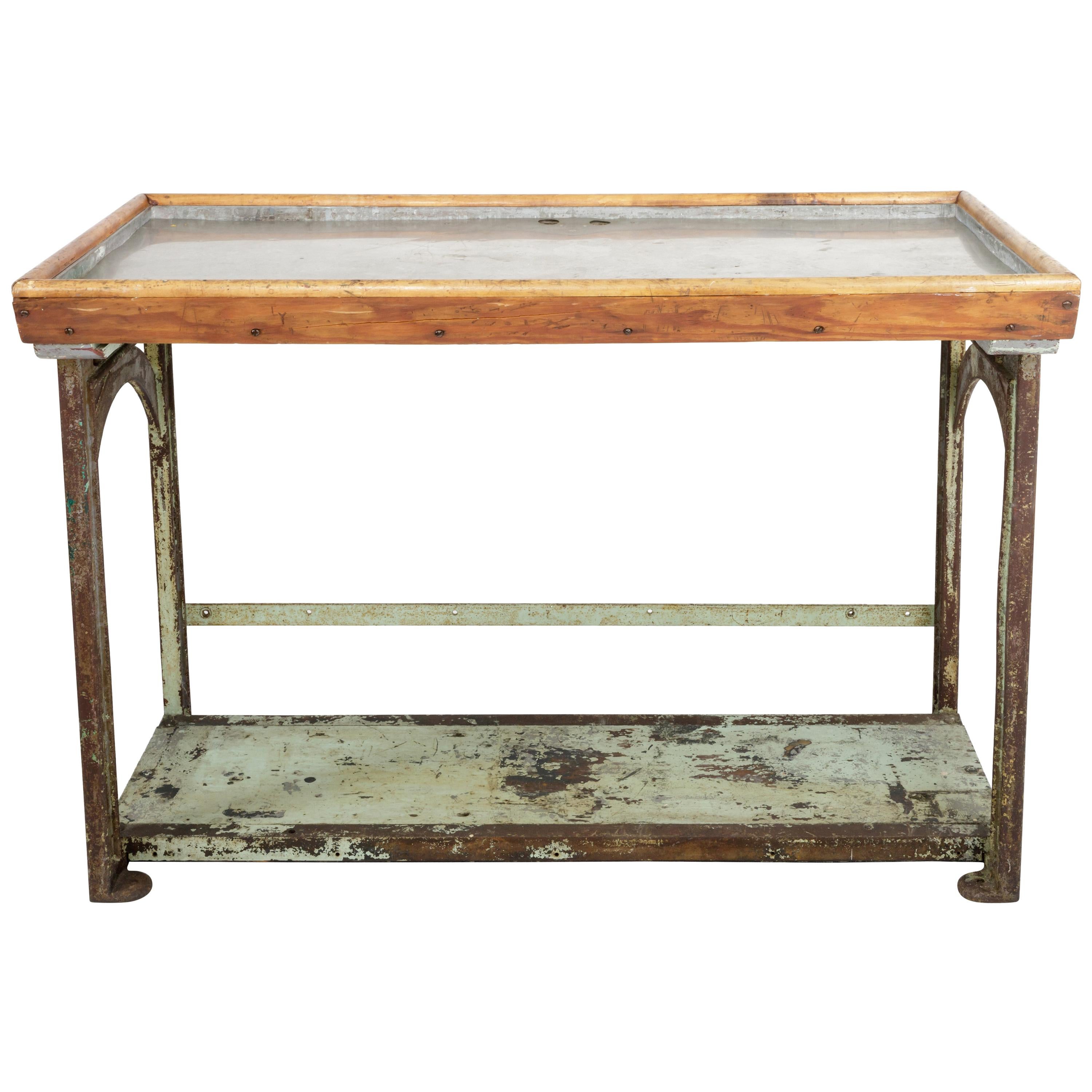 20th Century Antique Industrial Iron Workbench, H. J. Astle and Company ...