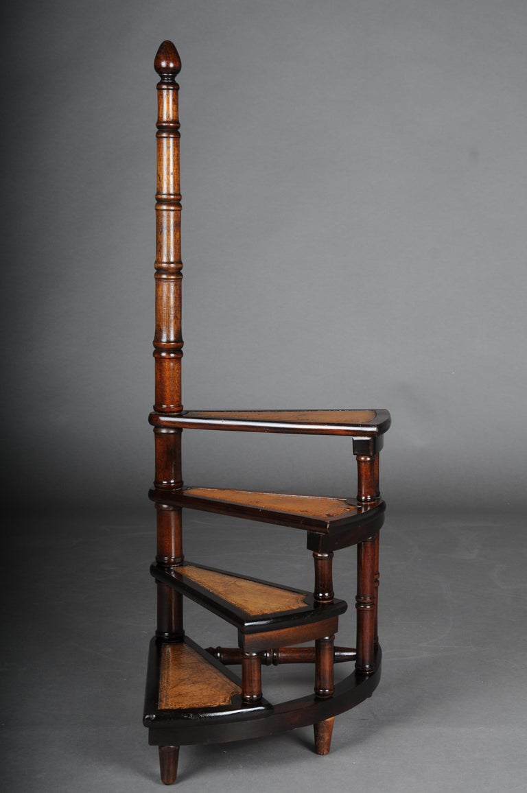 20th Century Antique Library Ladder / Step Ladder, Mahogany England For ...