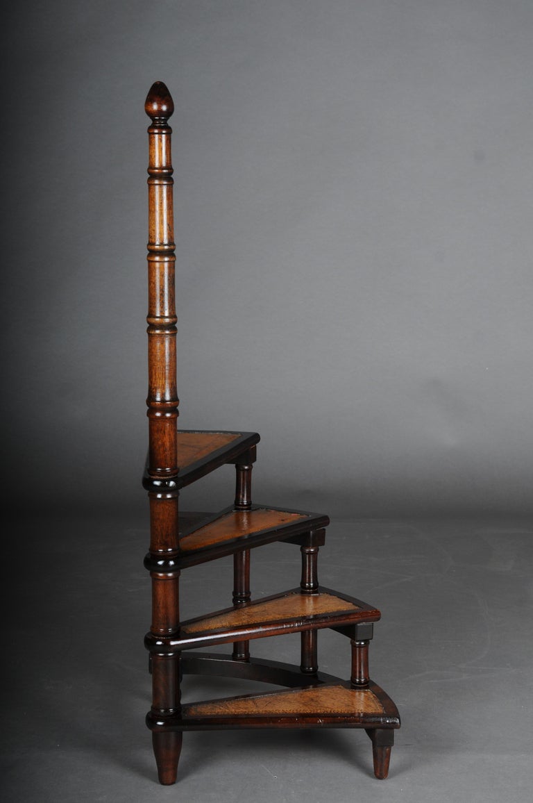 20th Century Antique Library Ladder / Step Ladder, Mahogany England For ...