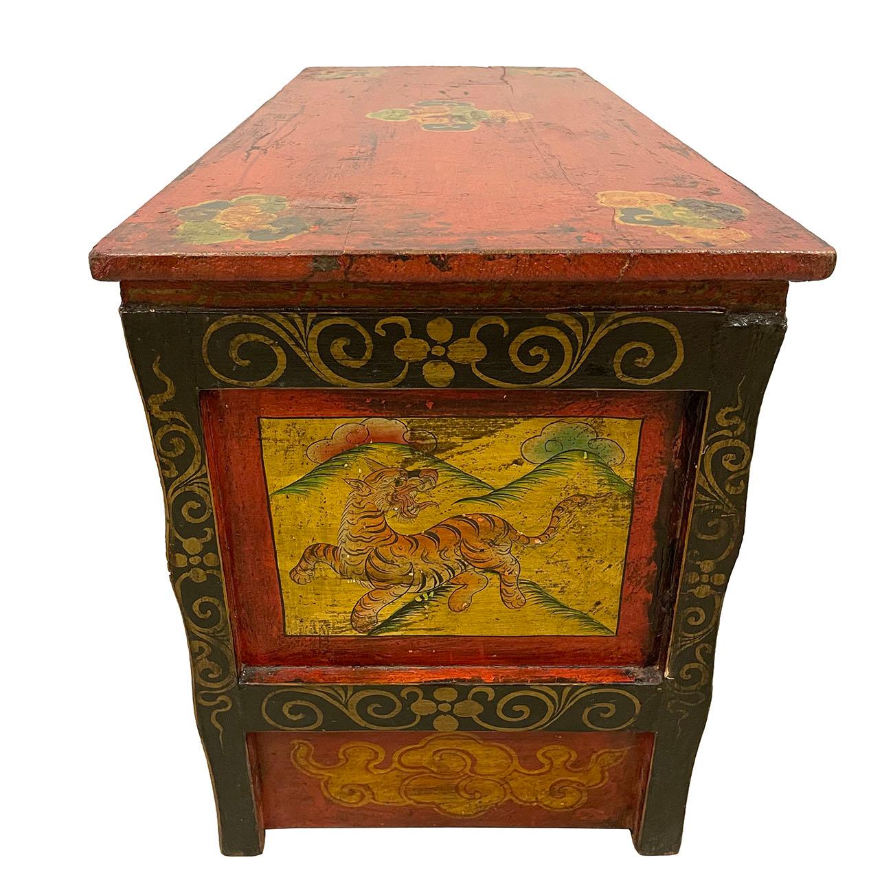 20th Century Antique Tibetan Altar Prayer Table, Side Table, Coffee ...