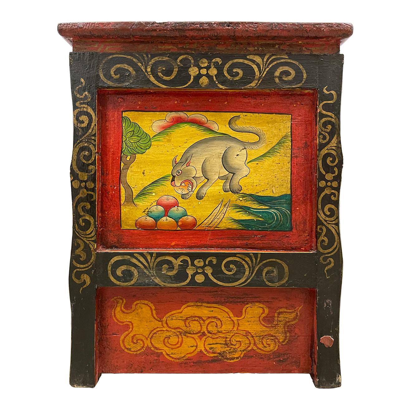 20th Century Antique Tibetan Altar Prayer Table, Side Table, Coffee ...