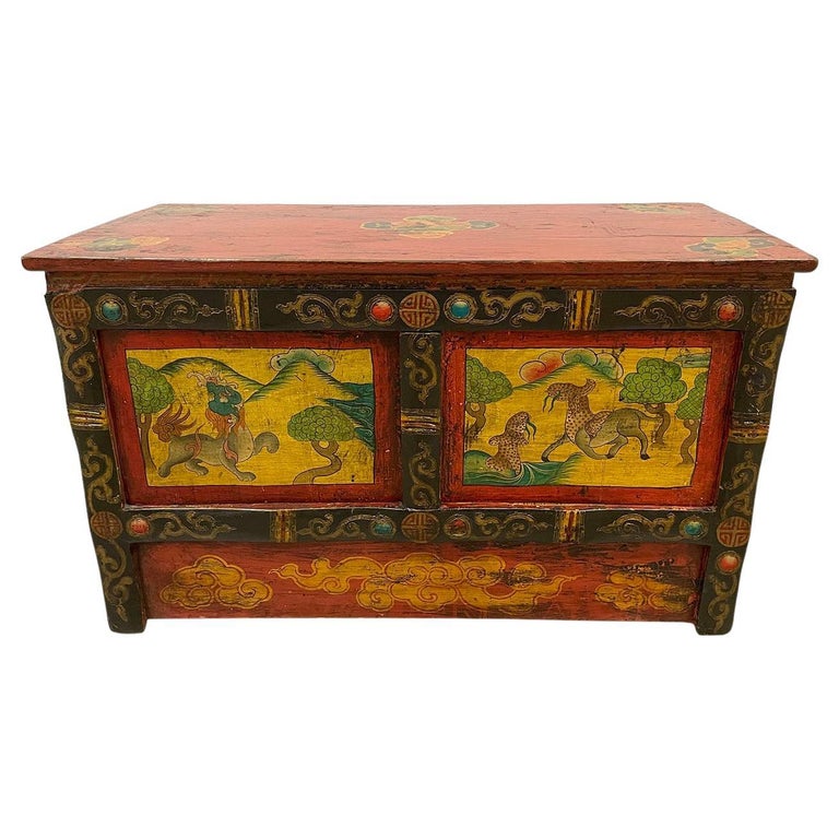 20th Century Antique Tibetan Altar Prayer Table, Side Table, Coffee ...