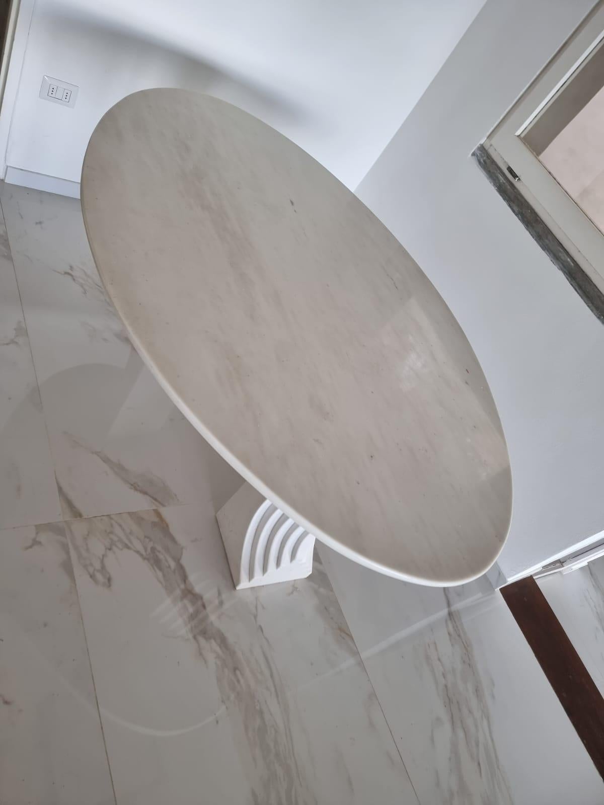 20th Century Samo Table in White Carrara Marble Designed by Carlo Scarpa For Sale at 1stDibs