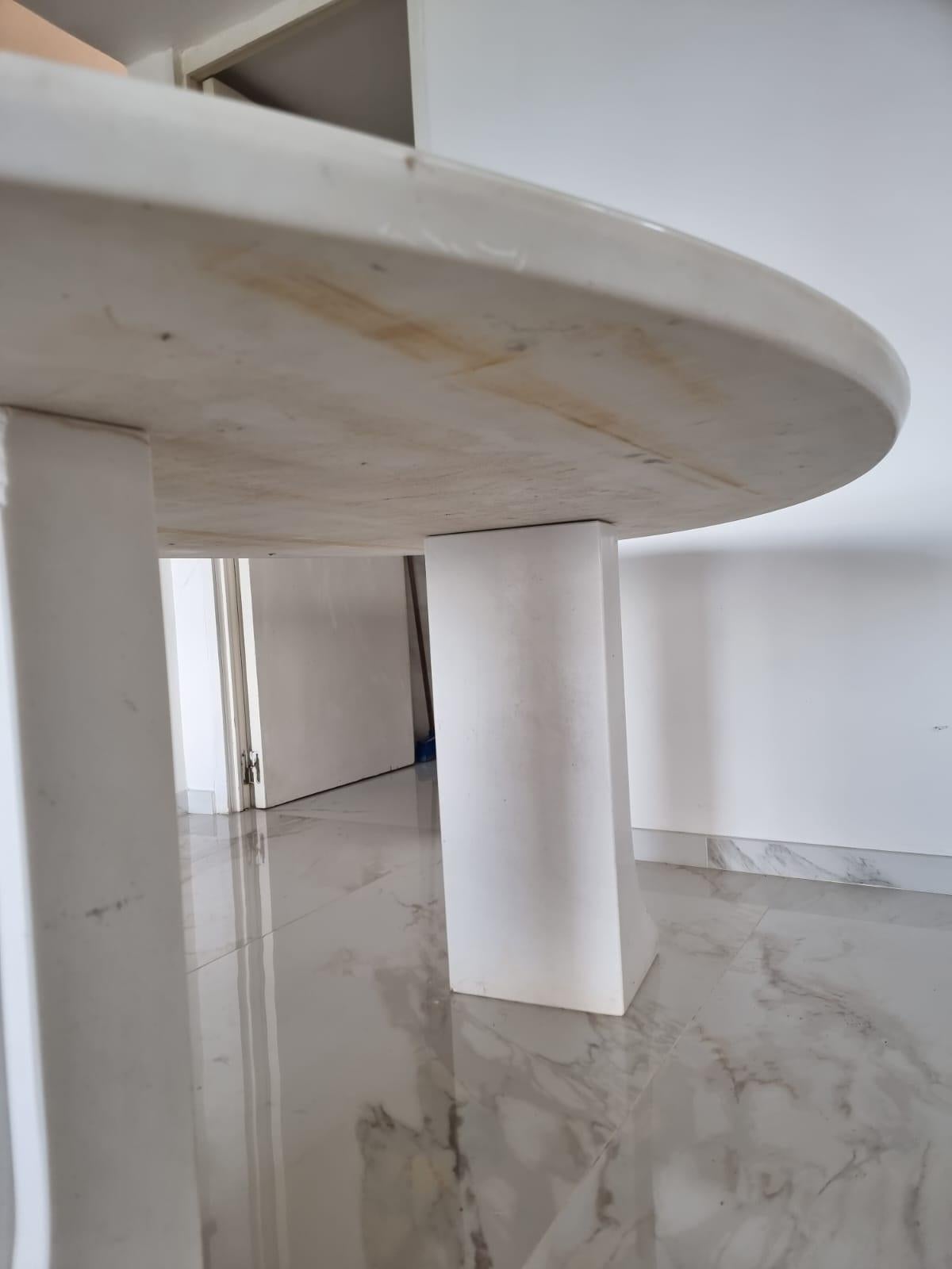 20th Century Samo Table in White Carrara Marble Designed by Carlo ...