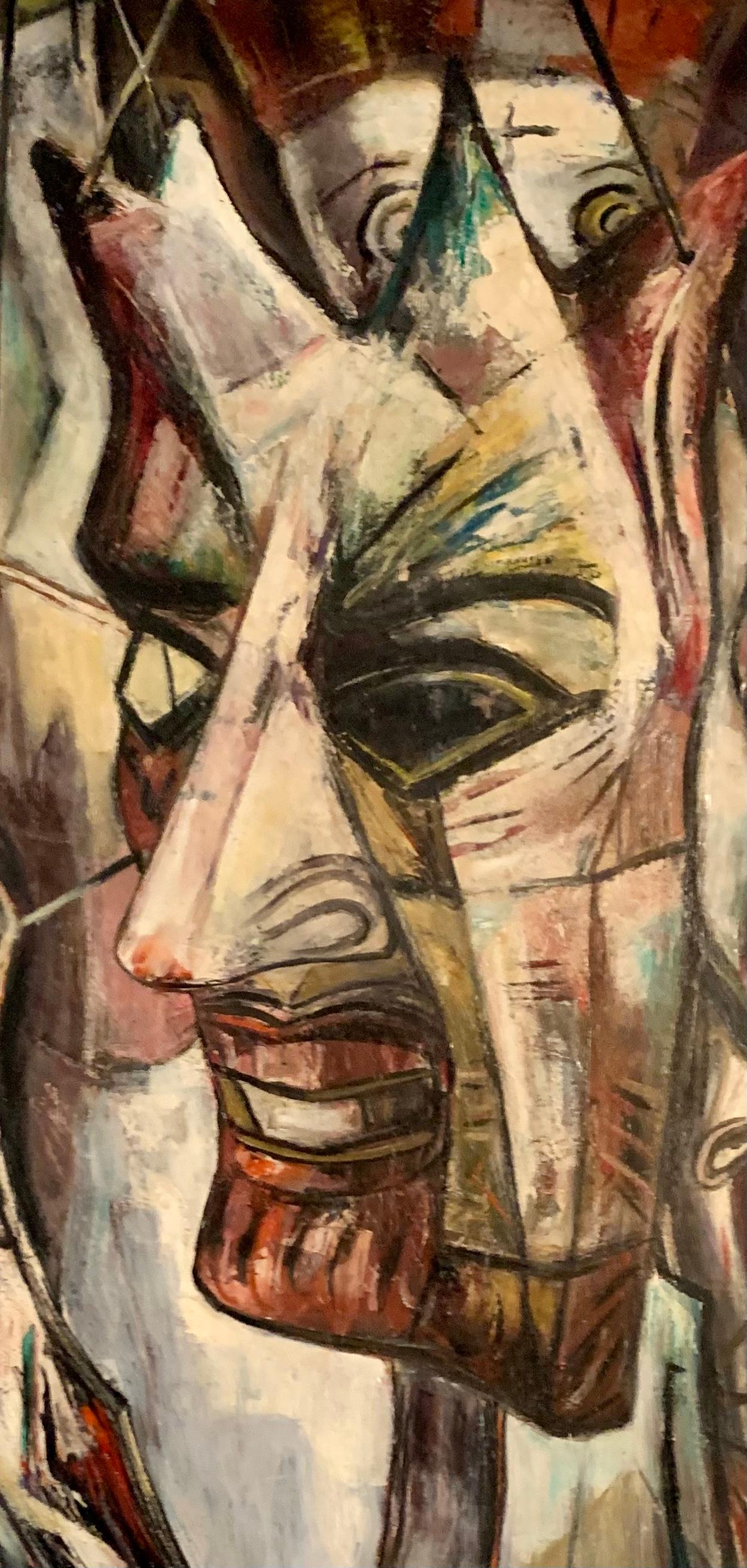 20th Century Art Deco Abstract Oil Painting by Burr Singer C.1930 For ...
