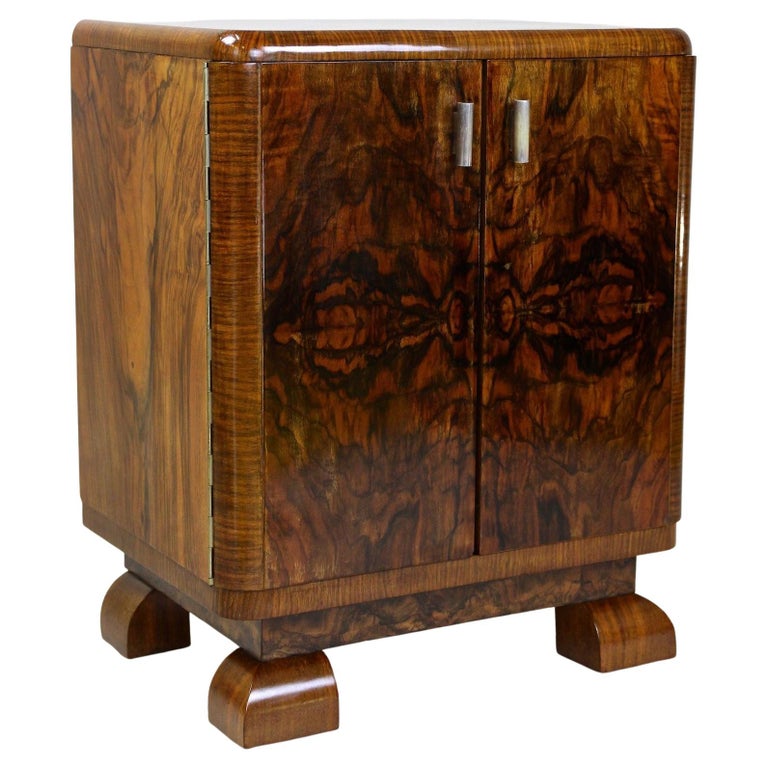 20th Century Art Deco Bar Cabinet/ Commode Burr Walnut, Austria, circa ...