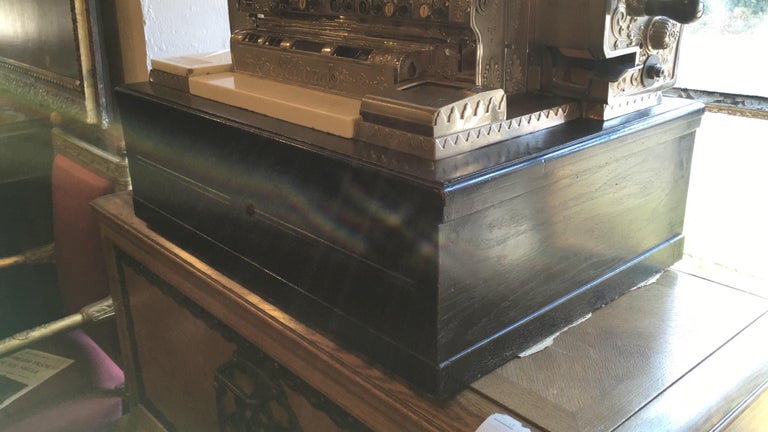 20th Century Art Deco Brass Plated National Cash Register from Denmark ...