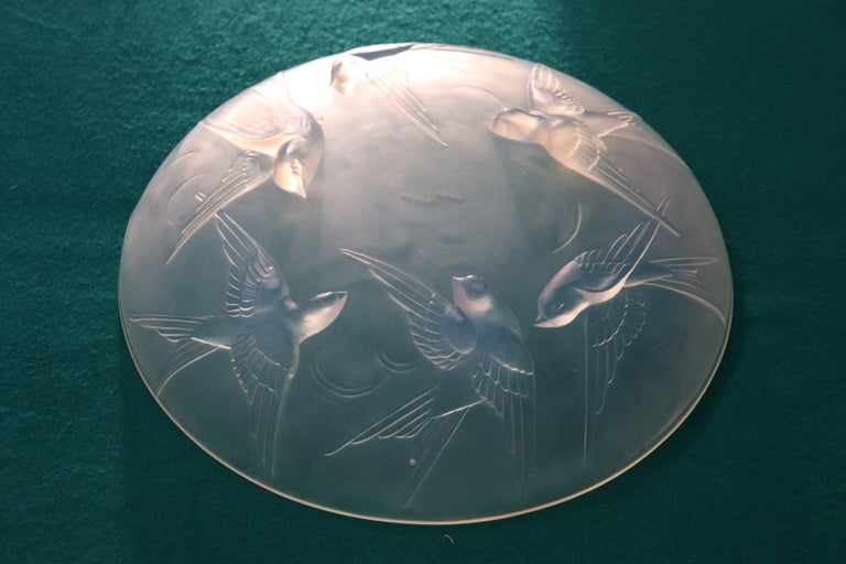 20th Century Art Deco Sabino Glass French Plate in Transparent Color ...