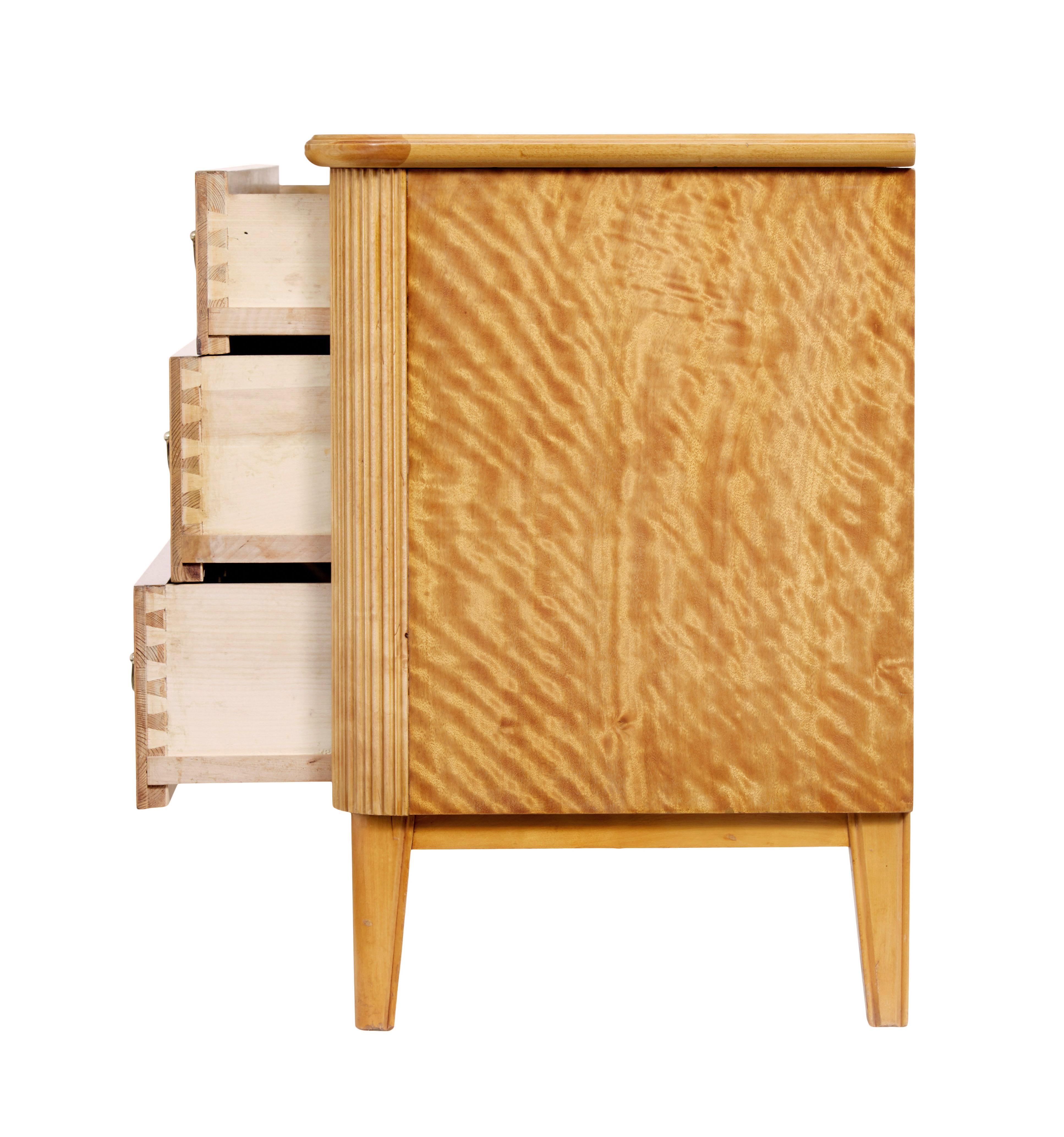20th Century Art Deco Scandinavian Birch Chest of Drawers For Sale at ...