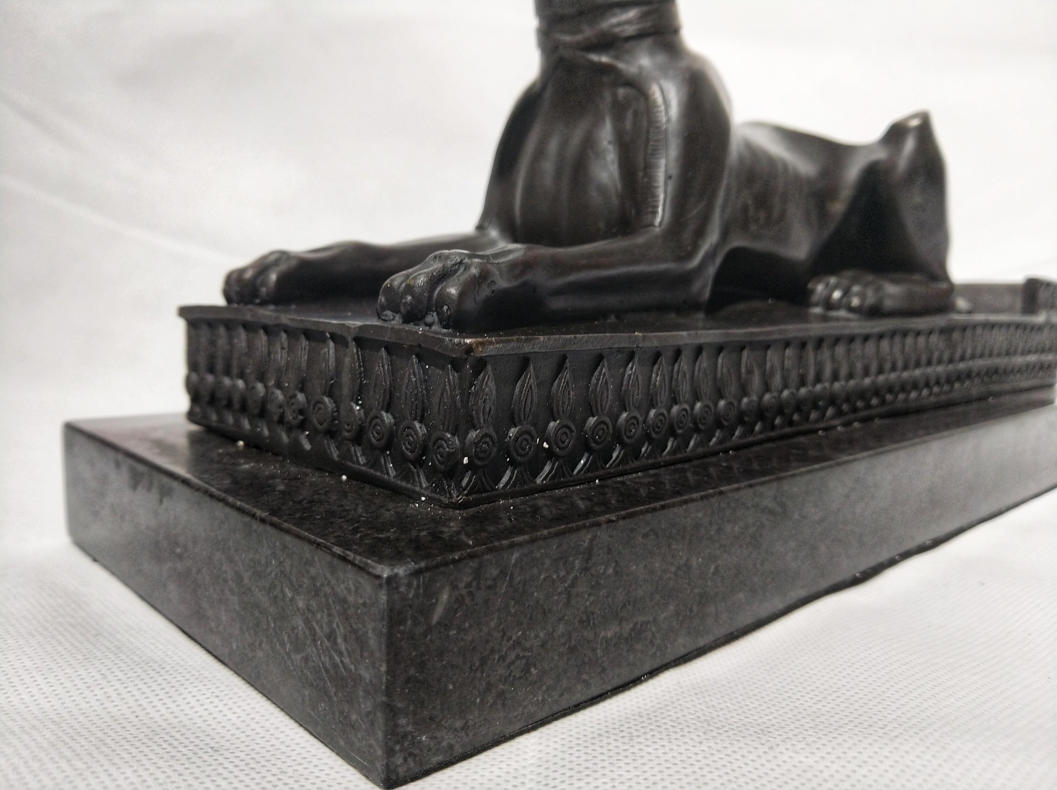 20th Century Sculpture Figure Bronze Anubis Sphinx Bottle Holder at 1stDibs | egyptian sphinx dog