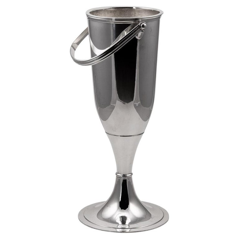20th Century Art Deco Silver Plated Wine Cooler and Stand, c.1930 For ...