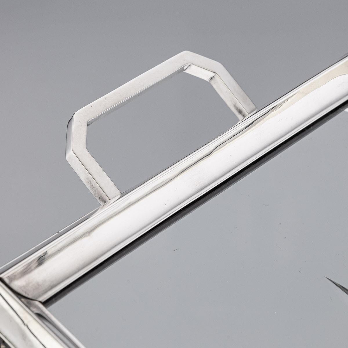 20th Century Art Deco Solid Silver and Cut Glass Cocktail Tray, c.1924 ...