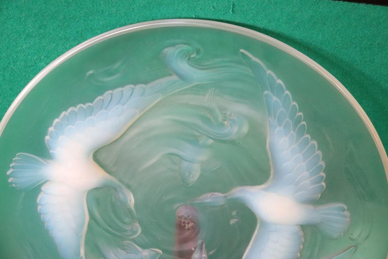 20th Century Art Deco Verlys Glass French Plate in Transparent Color ...