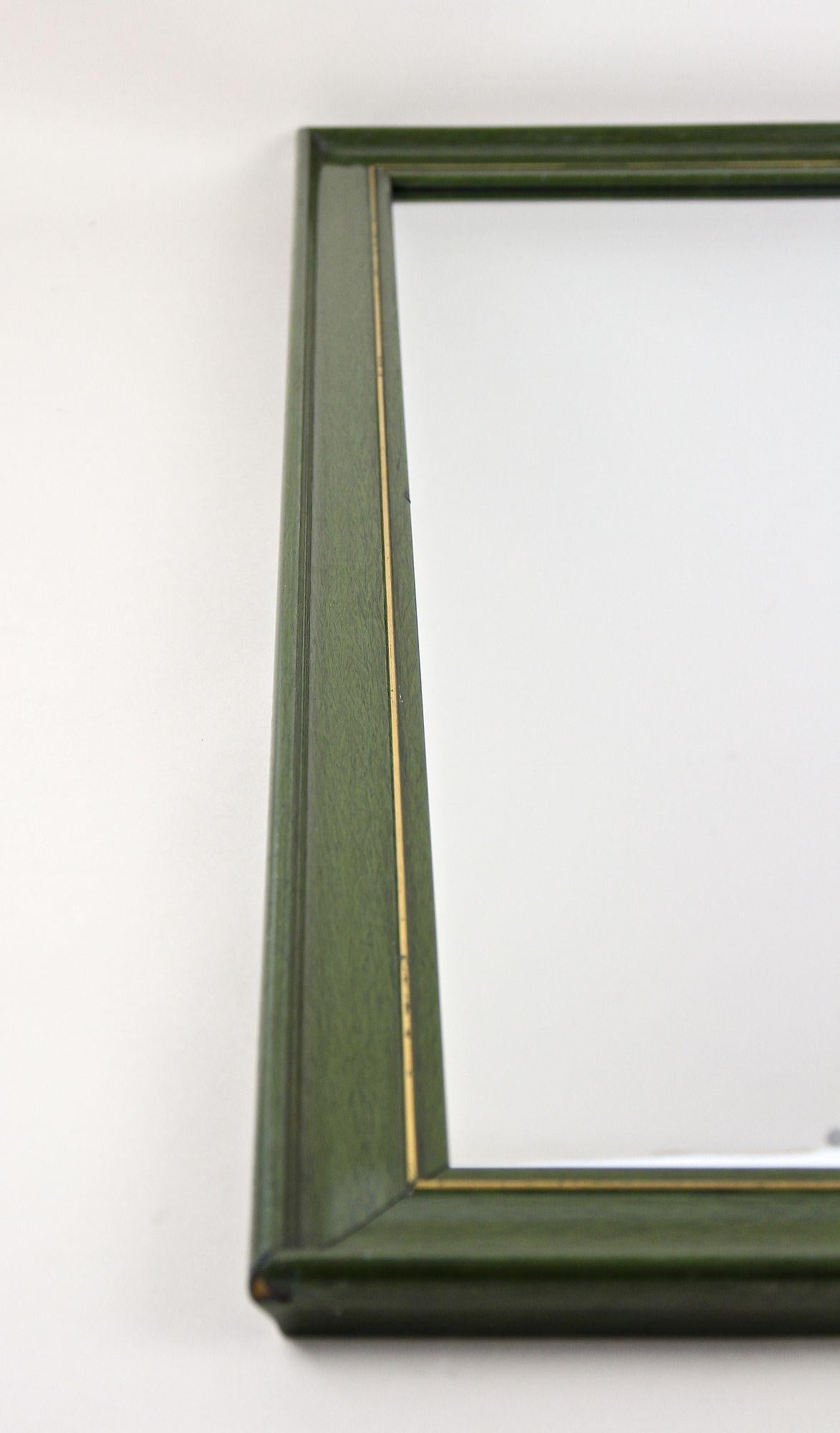 20th Century Art Deco Wall Mirror - Olive Green Lacquered, Austria ...