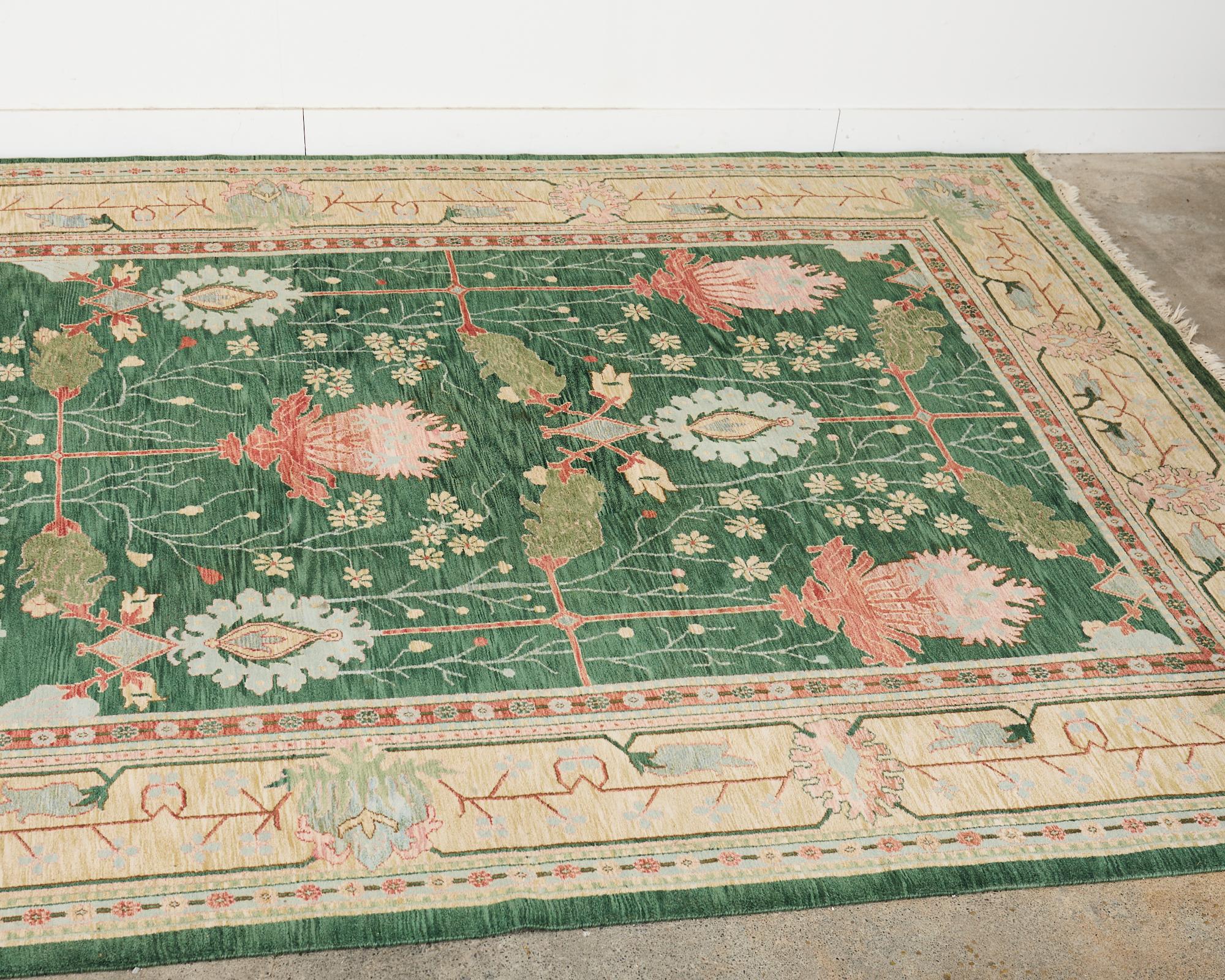 Late 20th Century Arts and Crafts Donegal Style Rug 17.6' x 12' For ...