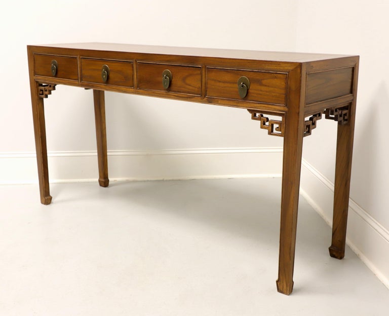 20th Century Asian Style Chinese Elm Console Sofa Table For Sale at 1stDibs