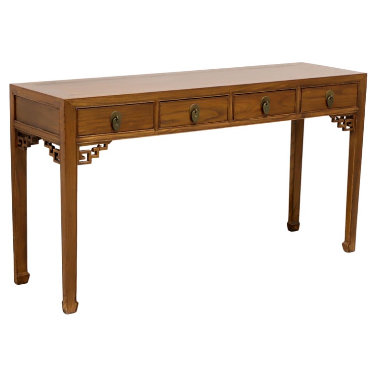 20th Century Asian Style Chinese Elm Console Sofa Table For Sale at 1stDibs