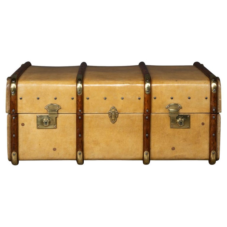 20th Century Asprey Trunk in Natural Cow Hide, London, c.1910 at 1stDibs