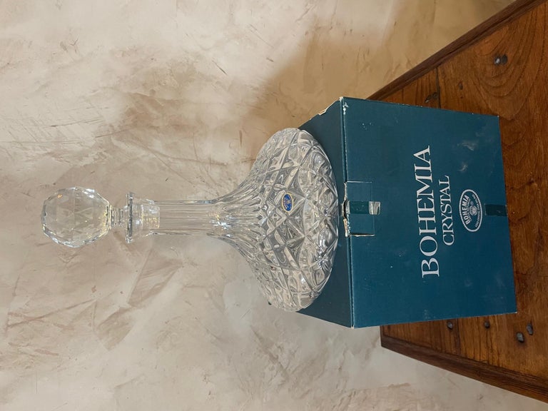 20th Century Austrian Bohemia Crystal Wine Decanter Carafe, 1950s For ...