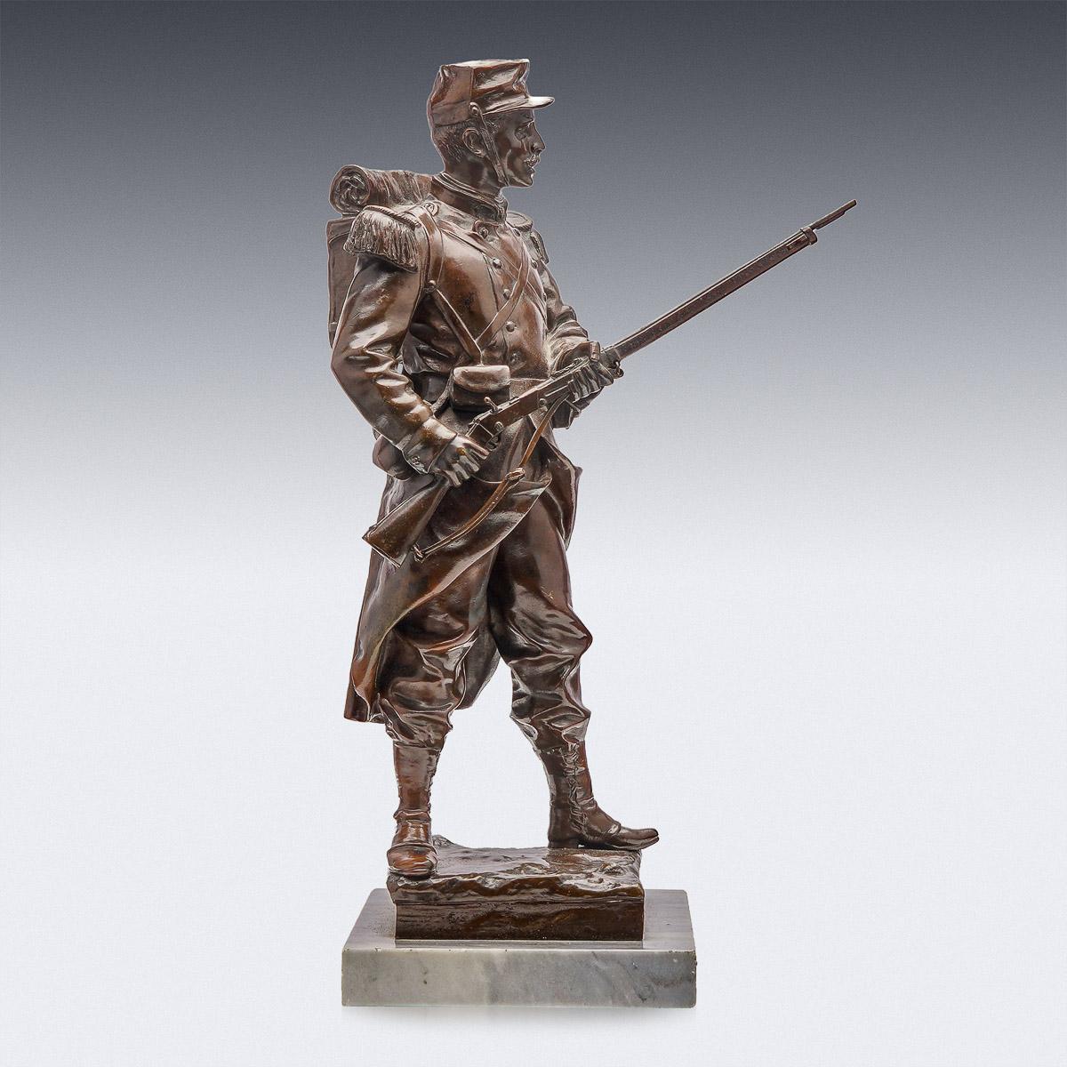 20th Century Austrian Bronze Statue of a Soldier, Joseph Muller, c.1910 ...