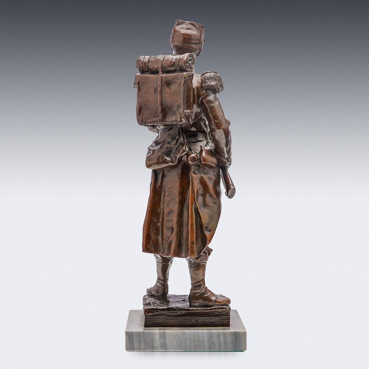 20th Century Austrian Bronze Statue of a Soldier, Joseph Muller, c.1910 ...