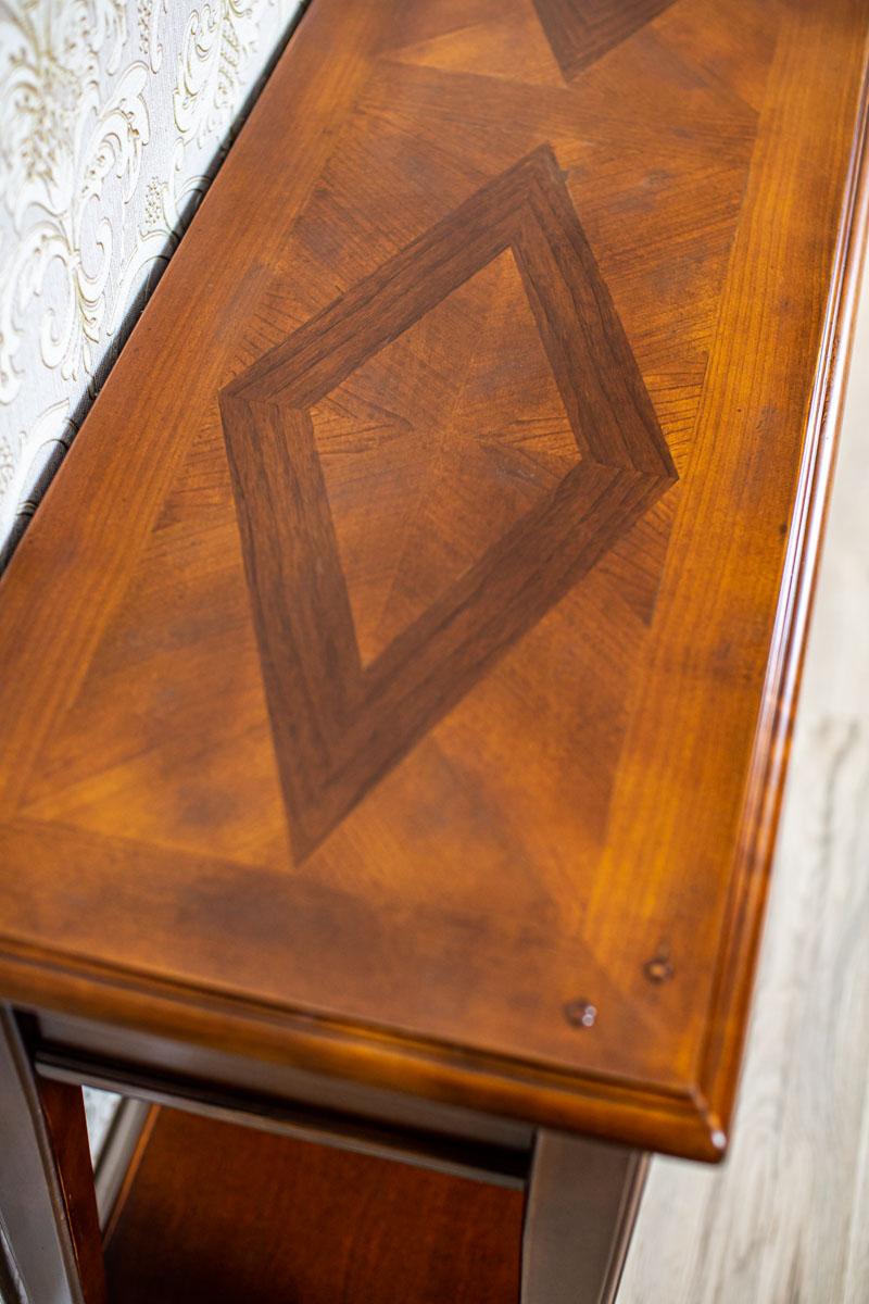 20th-Century Inlaid Auxiliary Wall Dining Room Table For Sale at 1stDibs