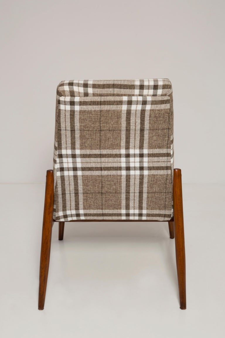 20th Century Beige Checkered Fabric Armchair, 300-227 Type, Europe ...