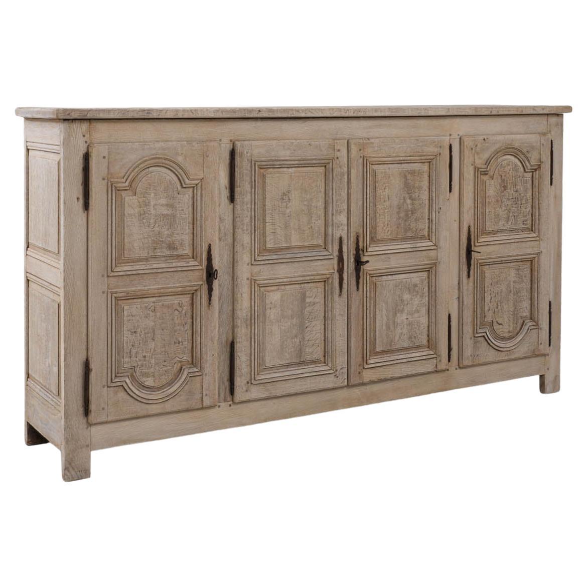 20th Century Belgian Bleached Oak Buffet For Sale at 1stDibs