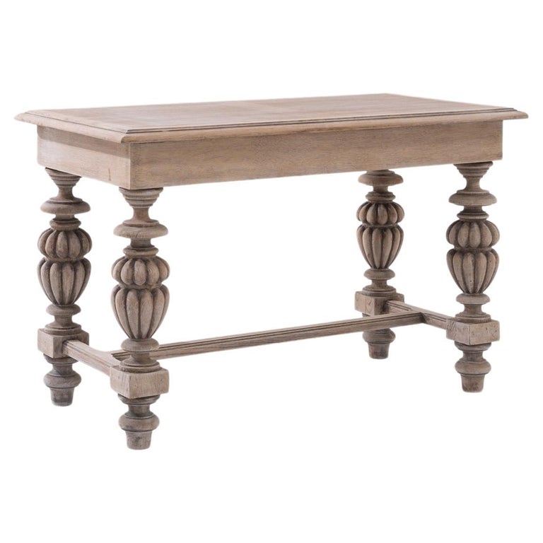 20th Century Belgian Bleached Oak Coffee Table For Sale at 1stDibs